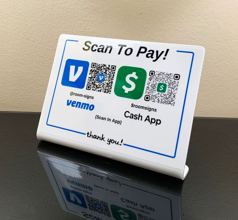 Facebook, Instagram QR Code Acrylic Signs For Business, Airbnb's ...