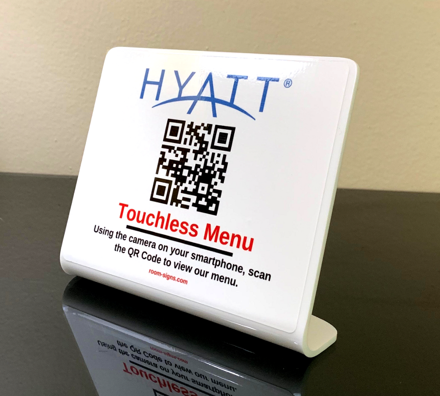 QR Code Restaurant Menu Sign | Room Signs